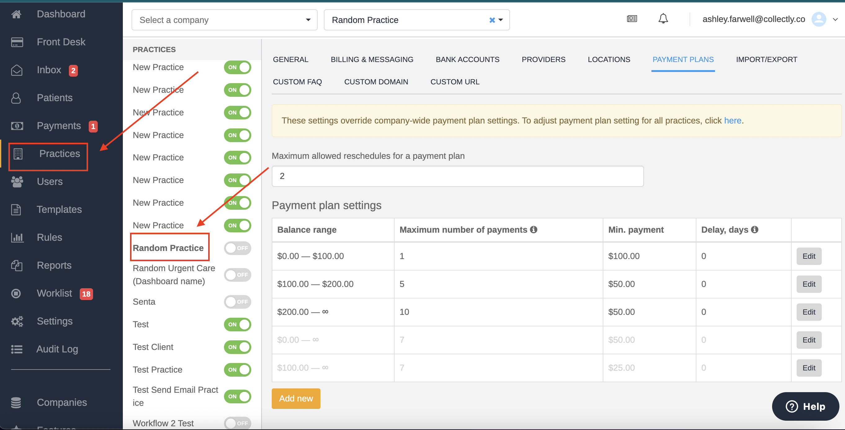 How do I set up payment plan parameters? – Collectly